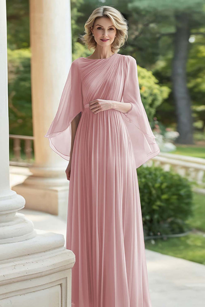 WEDTREND Women Pleated Mother of the Bride Dress Lilac A Line Chiffon ...
